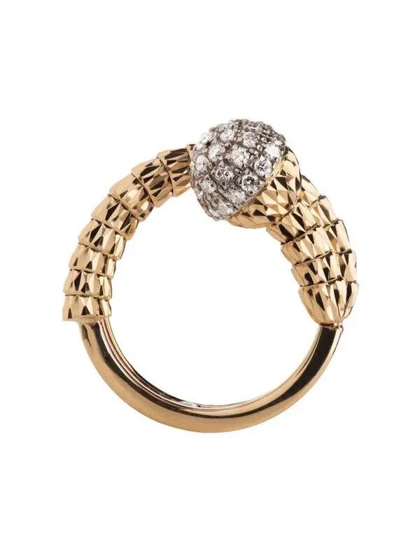 OFFICINA BERNARDI 18kt Yellow Diamond Ophidia Ring