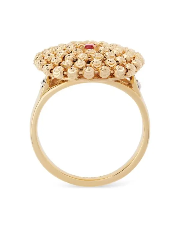 OFFICINA BERNARDI 18kt Yellow Mimosa Ruby Ring - Gold