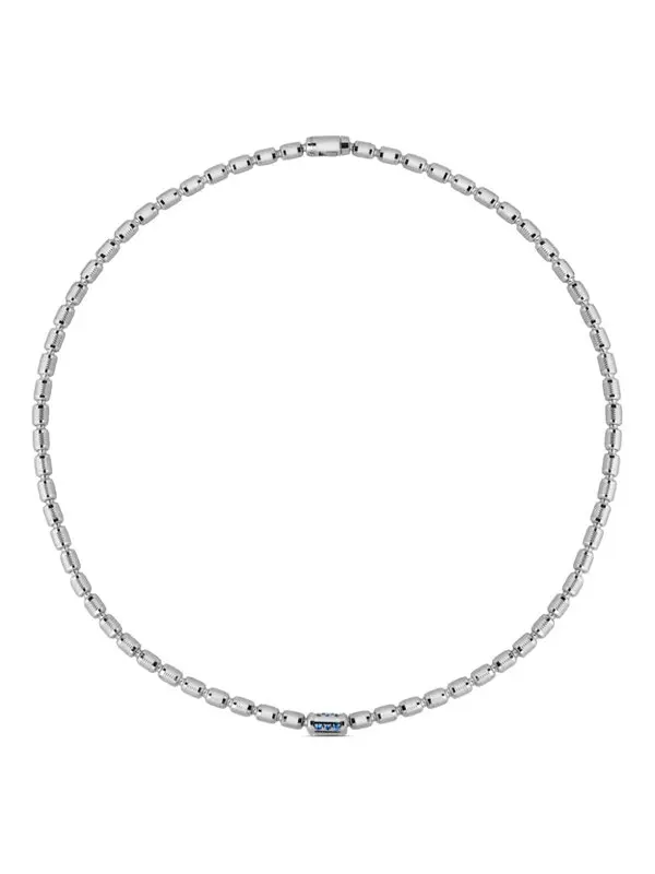 OFFICINA BERNARDI 18kt White Gold Sapphire And Diamond Necklace - Silver
