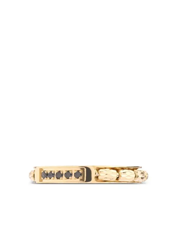 OFFICINA BERNARDI 18kt Yellow Band Ring With Diamonds - Gold