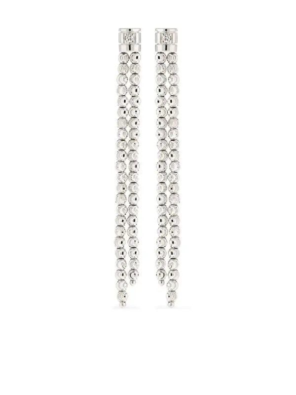 OFFICINA BERNARDI 18kt White Gold Diamond Drop Earrings - Silver