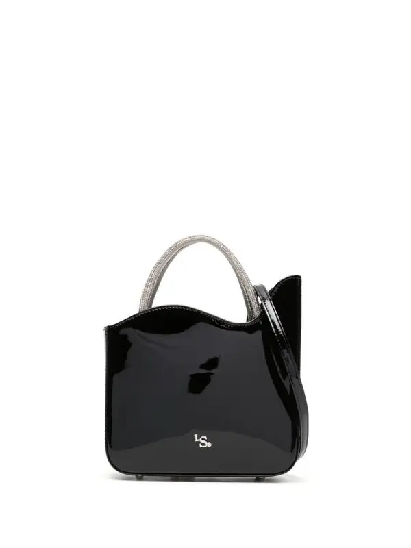 LE SILLA Ivy Patent-leather Shoulder Bag - Black