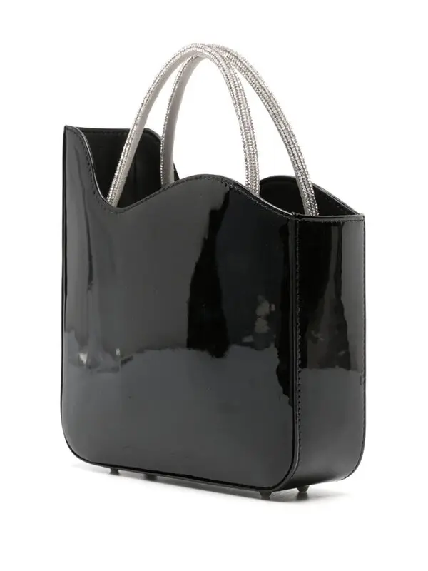 LE SILLA Ivy Patent-leather Shoulder Bag - Black
