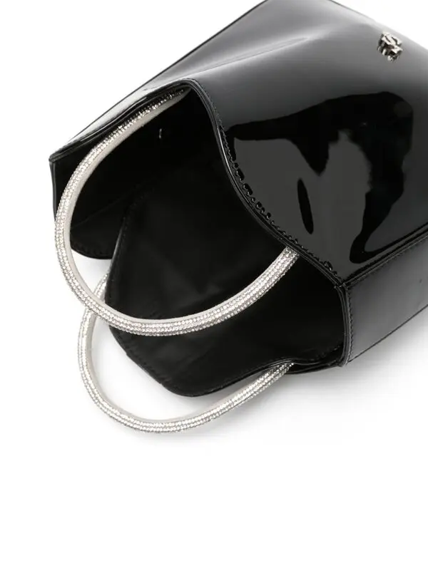 LE SILLA Ivy Patent-leather Shoulder Bag - Black