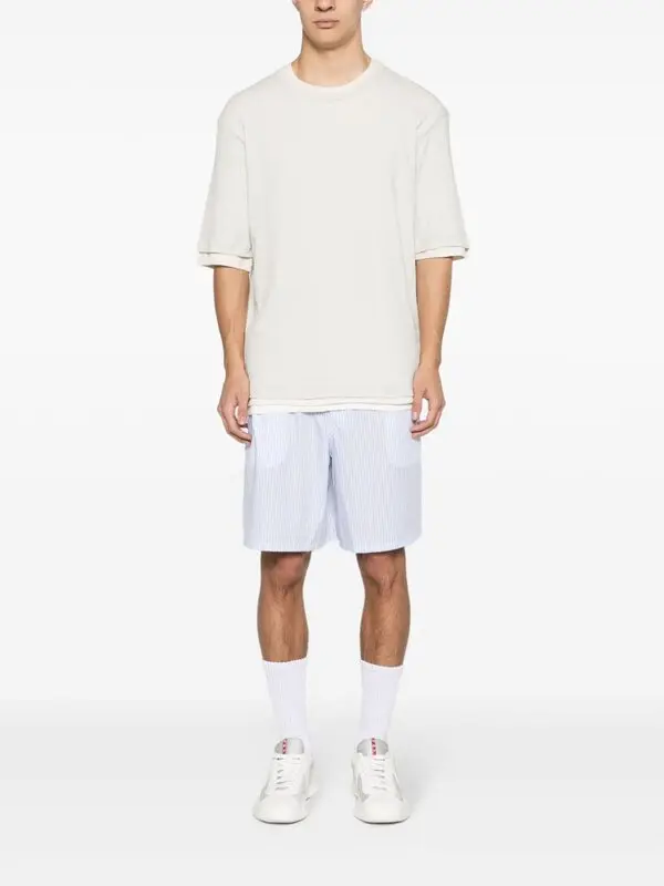 JIL SANDER Layered Cotton T-shirt - White