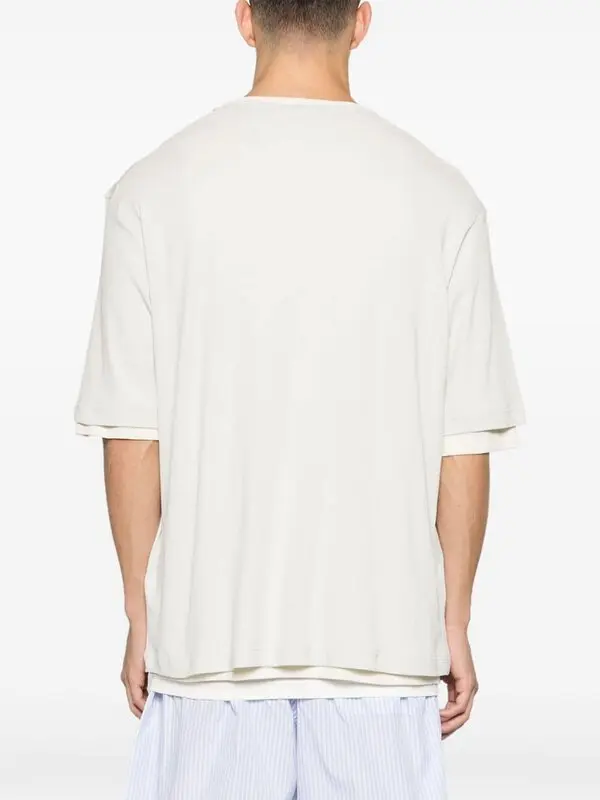 JIL SANDER Layered Cotton T-shirt - White