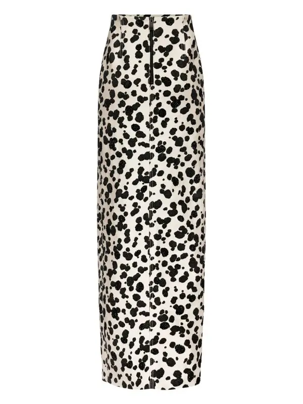 AREA Dalmatian Jacquard Denim Skirt