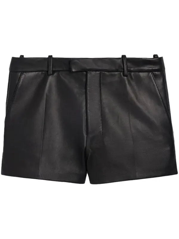 Ami Leather Tailored Shorts