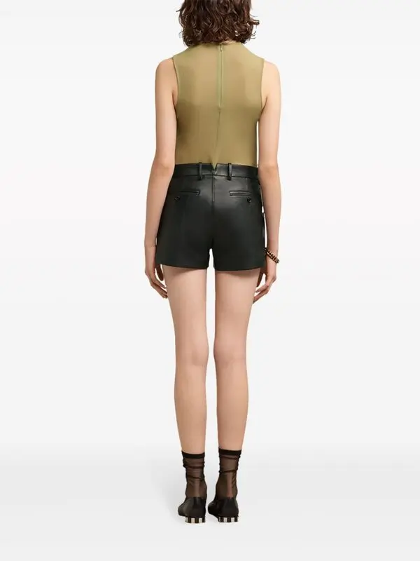 Ami Leather Tailored Shorts