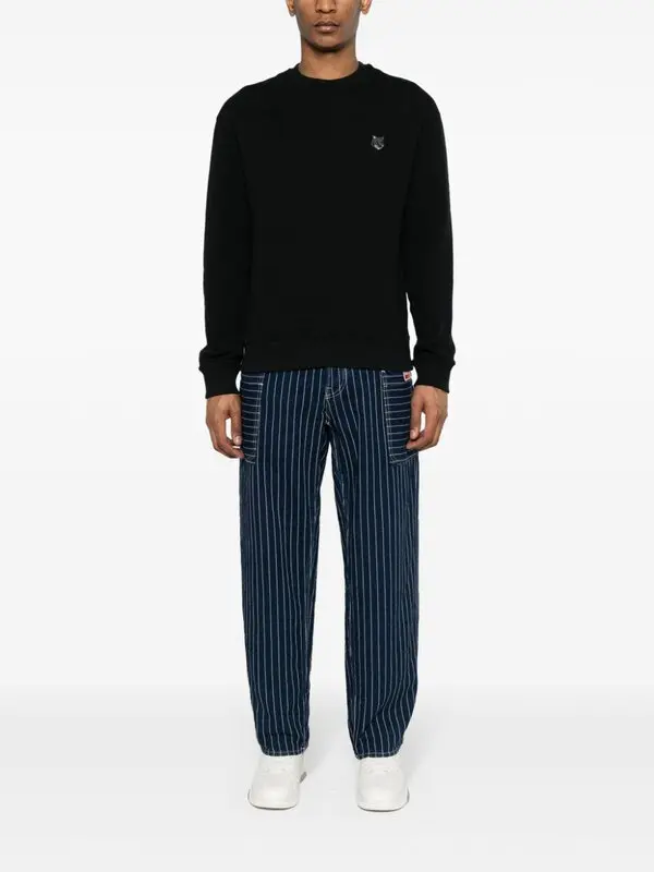 Maison Kitsuné Bold Fox Head Cotton Sweatshirt - Black