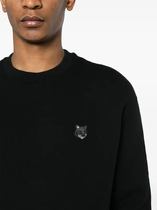 Maison Kitsuné Bold Fox Head Cotton Sweatshirt - Black
