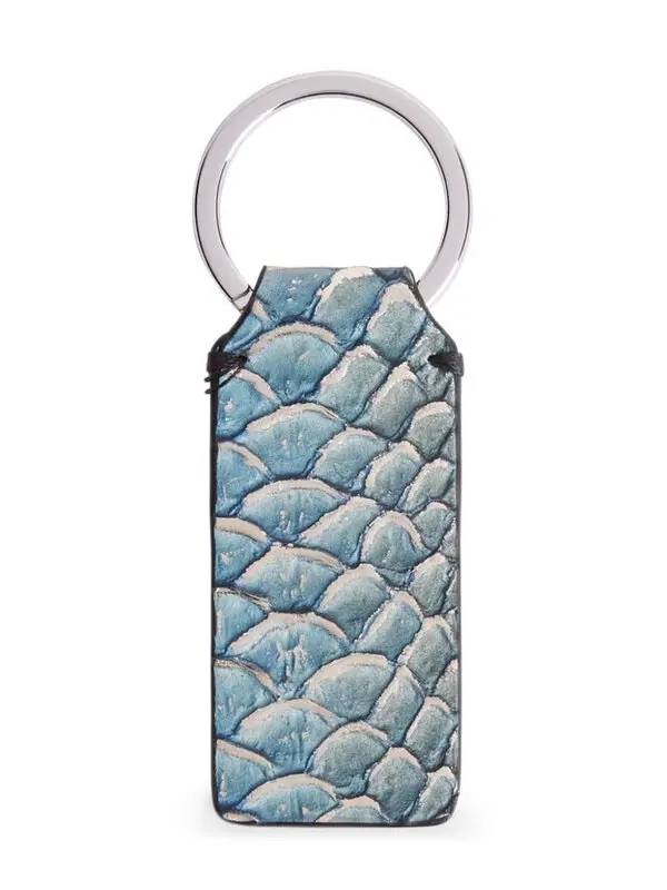 GIUSEPPE ZANOTTI Bernaard Leather Keyring - Blue