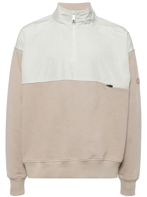 ALPHA TAURI Panelled Half-zip Sweatshirt