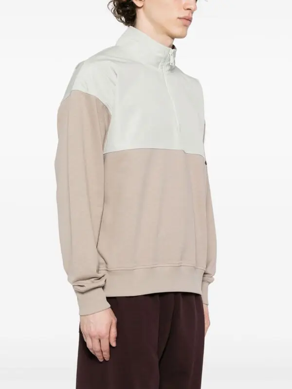 ALPHA TAURI Panelled Half-zip Sweatshirt