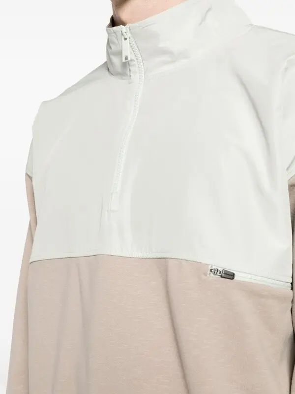ALPHA TAURI Panelled Half-zip Sweatshirt