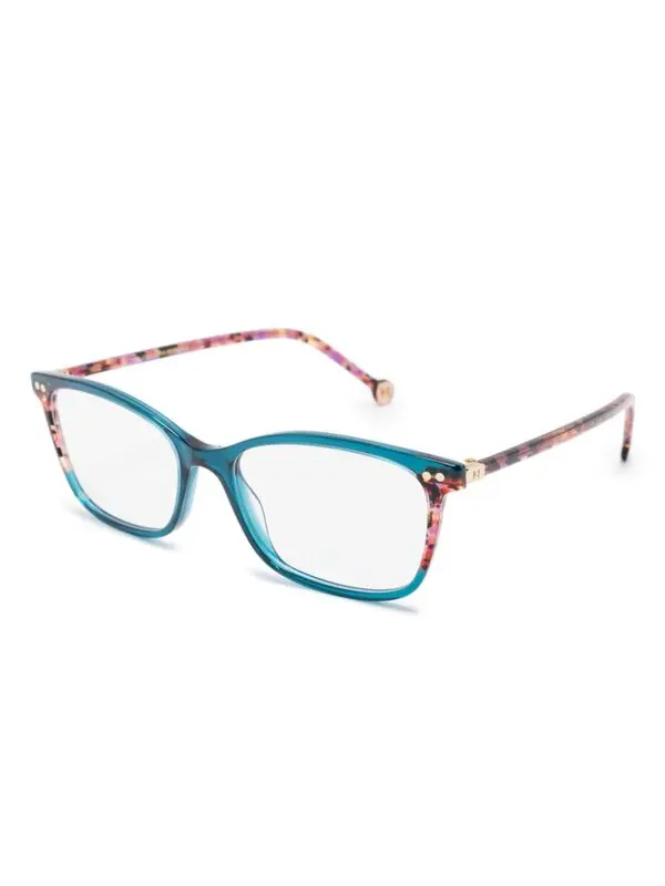 Carolina Herrera Logo-engraved Square-frame Glasses - Pink