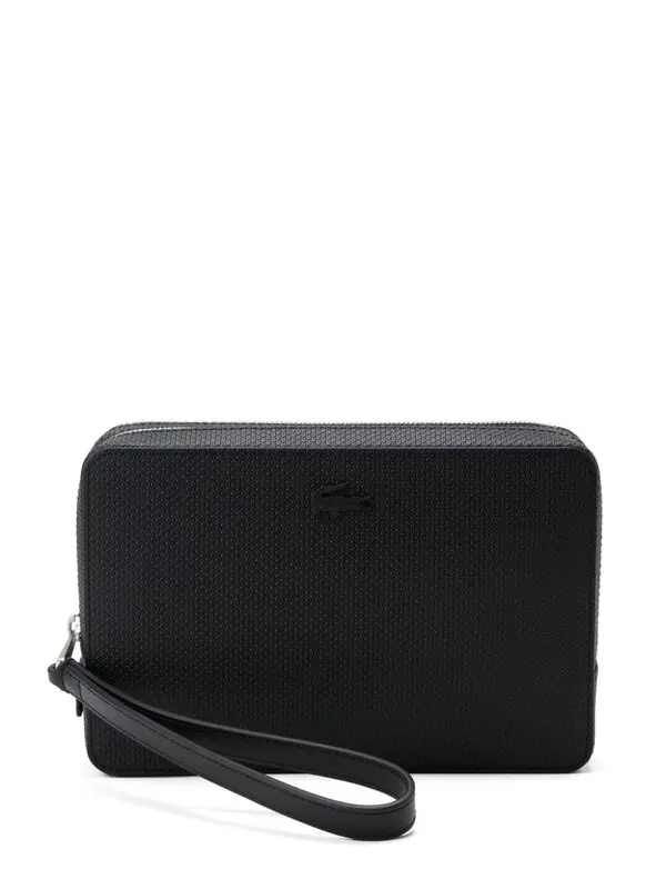 Lacoste Chantaco Leather Clutch - Black