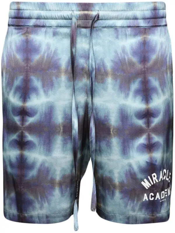 NAHMIAS Tie-dye Stretch-silk Shorts - Blue