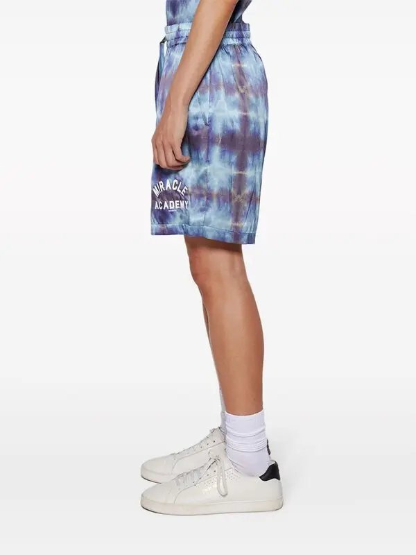 NAHMIAS Tie-dye Stretch-silk Shorts - Blue