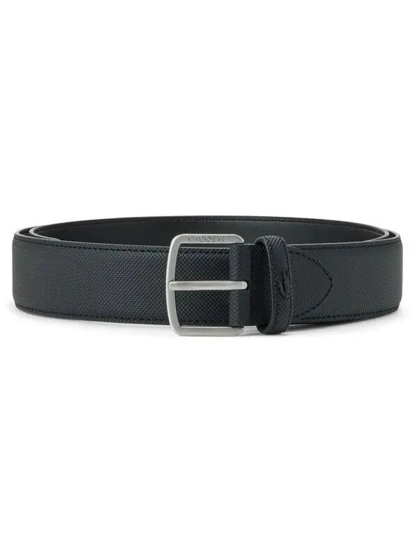 Lacoste Logo-engraved Leather Belt - Blue