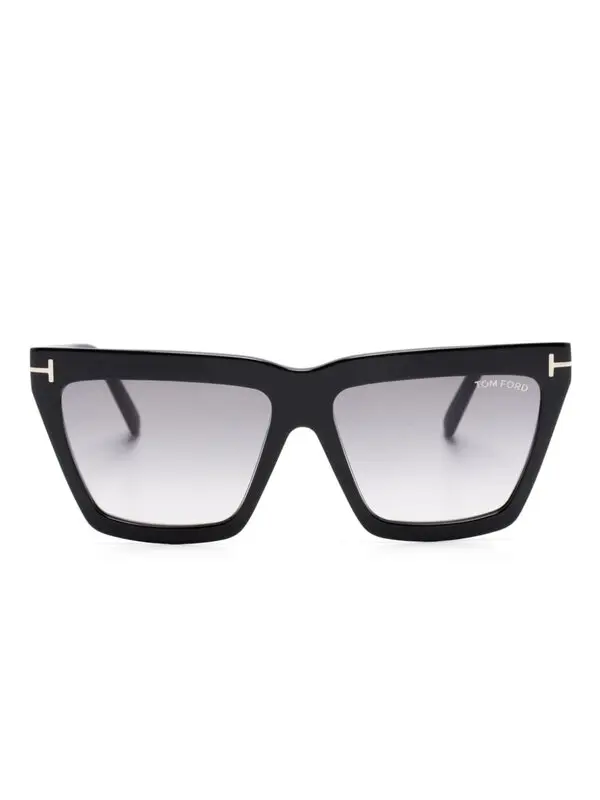 TOM FORD Geometric-frame Sunglasses - Black