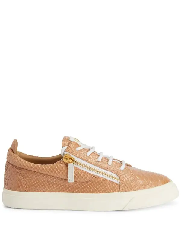 GIUSEPPE ZANOTTI Gail Snakeskin-effect Leather Sneakers