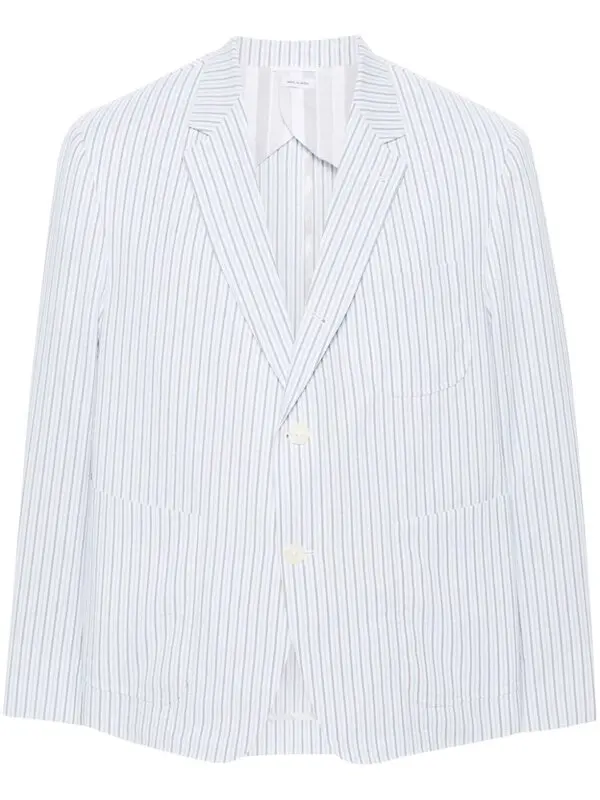 Thom Browne Seersucker Striped Blazer - White