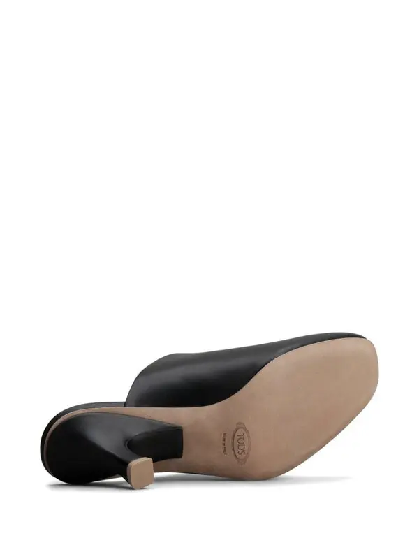 TOD'S 65 Leather Mules - Black