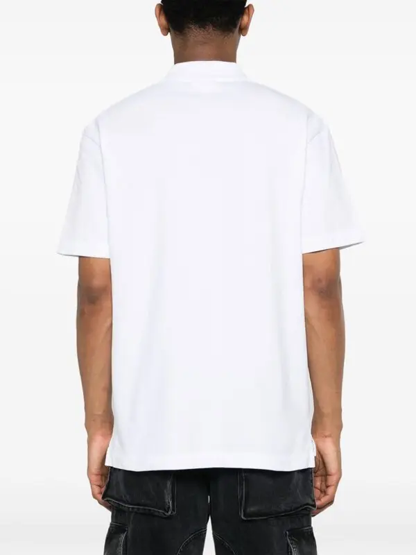 Maison Kitsuné Handwriting Cotton Polo Shirt - White
