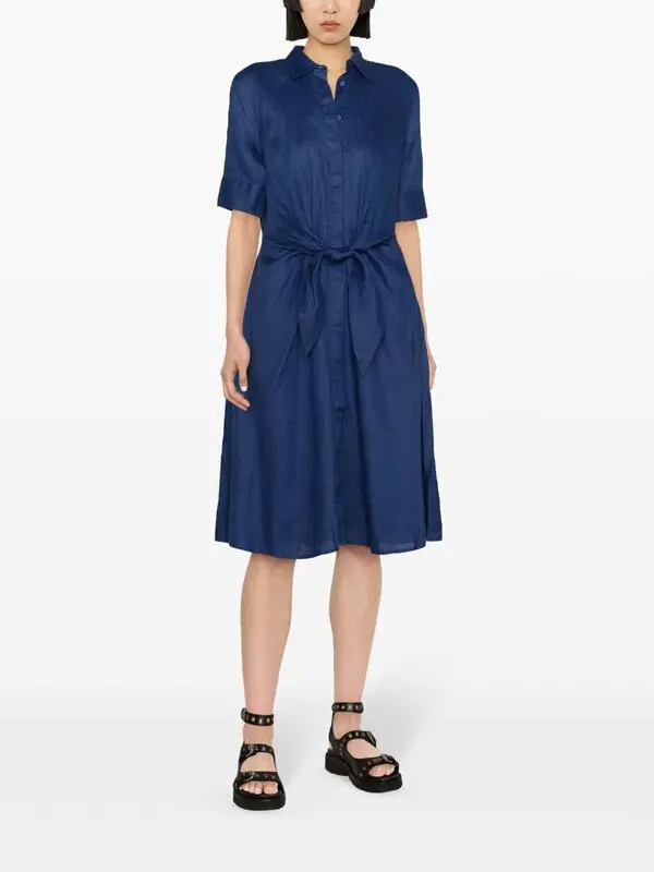 green emerald velvet dress Pacific Blue Chambray Woven Collared Long Sleeve Shirt Dress