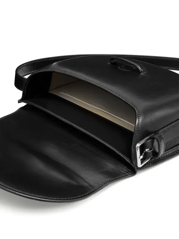 LEMAIRE Cartridge Leather Shoulder Bag - Black