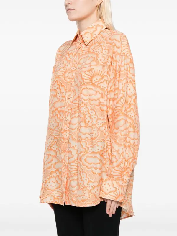 Stella McCartney Cloud-print Silk Shirt