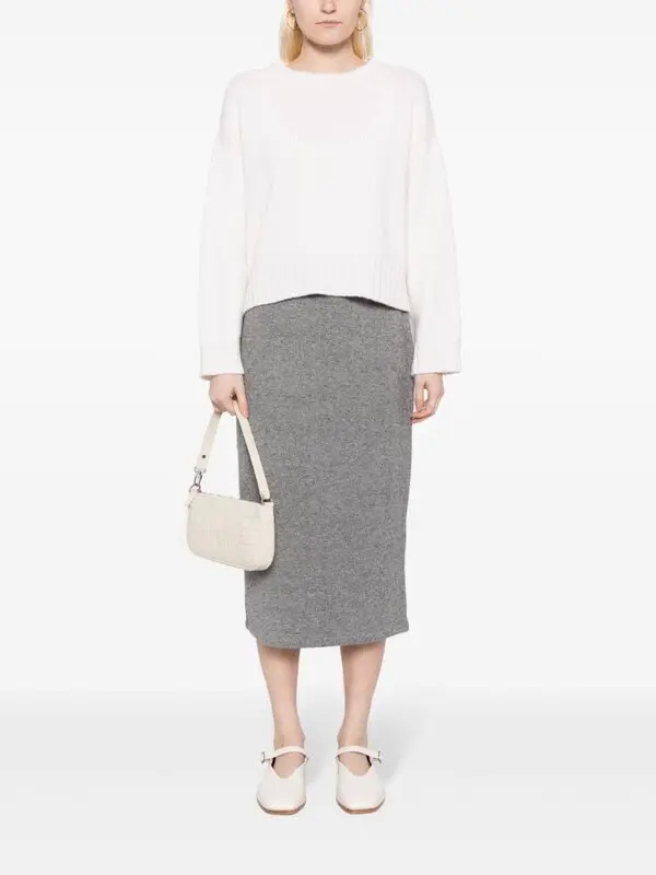 Vince Knitted Midi Skirt - Grey