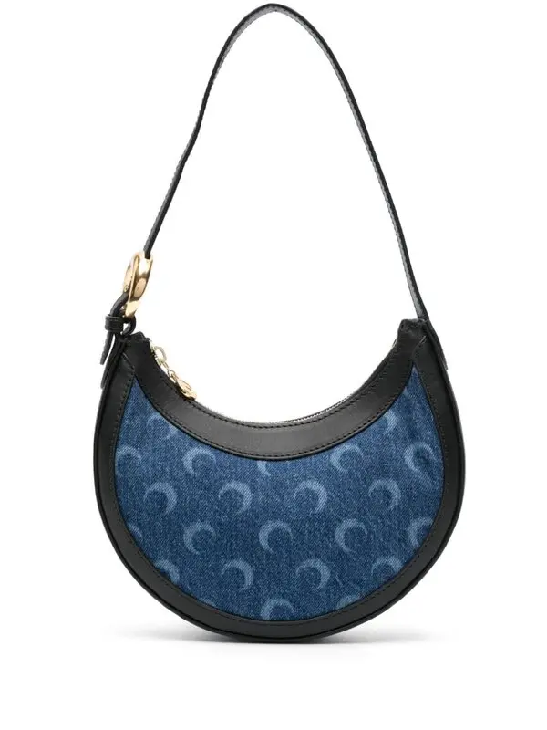 MARINE SERRE Mini Eclips Denim Shoulder Bag
