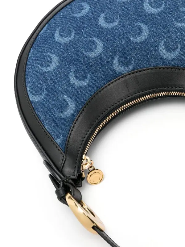 MARINE SERRE Mini Eclips Denim Shoulder Bag