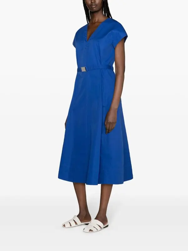 Tory Burch Belted V-neck Midi Dress