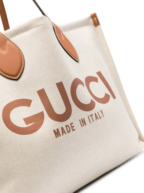 Gucci Print Tote - Neutrals