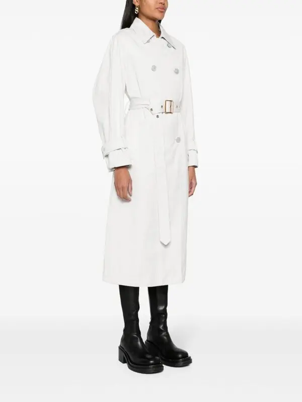 MOORER Twill Double-breasted Trench Coat