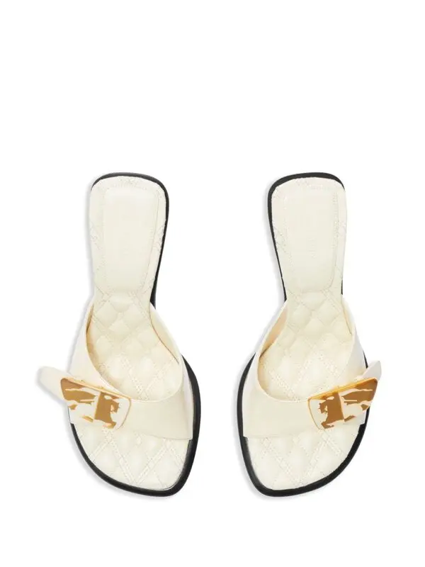 Burberry Bay Leather Mules