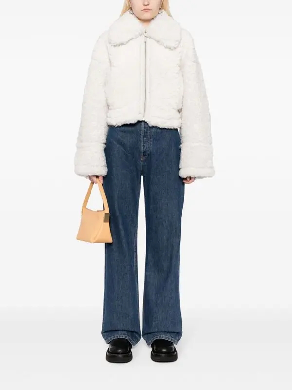 HALFBOY Cropped Shearling Jacket