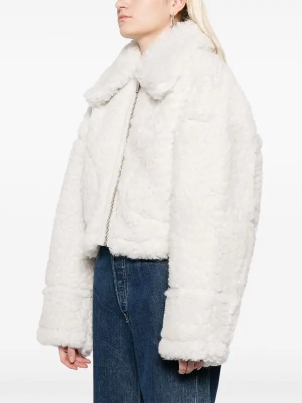 HALFBOY Cropped Shearling Jacket