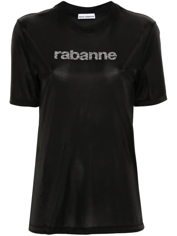 Rabanne Logo-embellished Jersey T-shirt