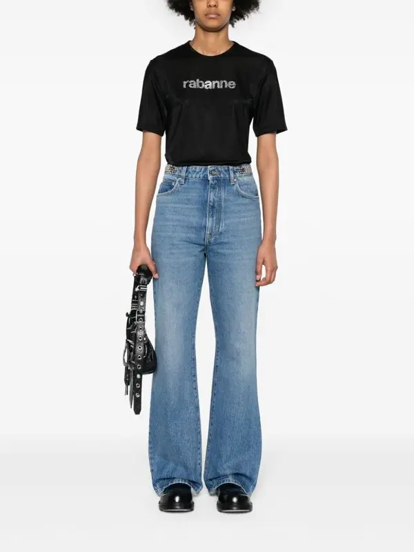 Rabanne Logo-embellished Jersey T-shirt