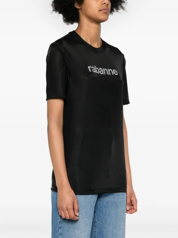 Rabanne Logo-embellished Jersey T-shirt