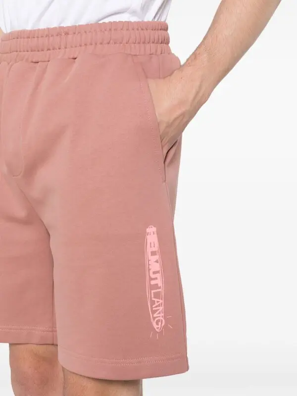 Helmut Lang Space-logo Cotton Shorts