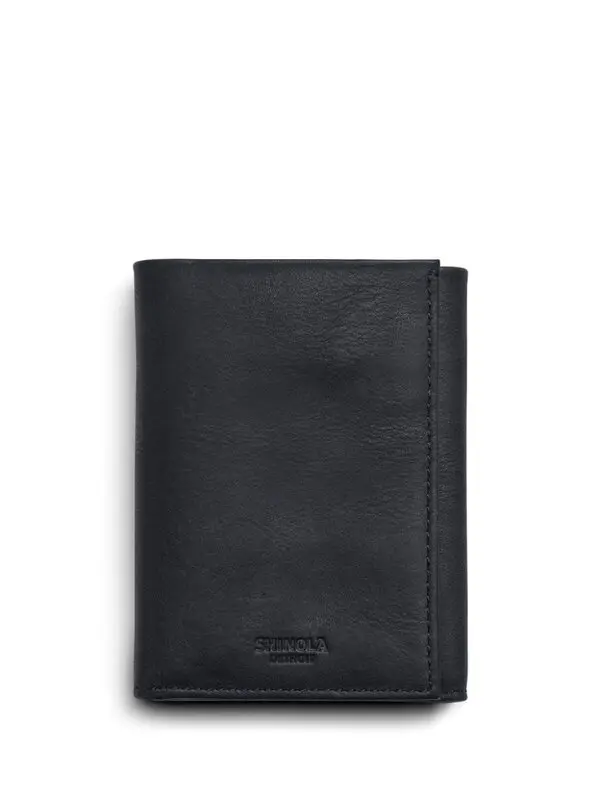 Shinola Tri-fold Leather Wallet - Black