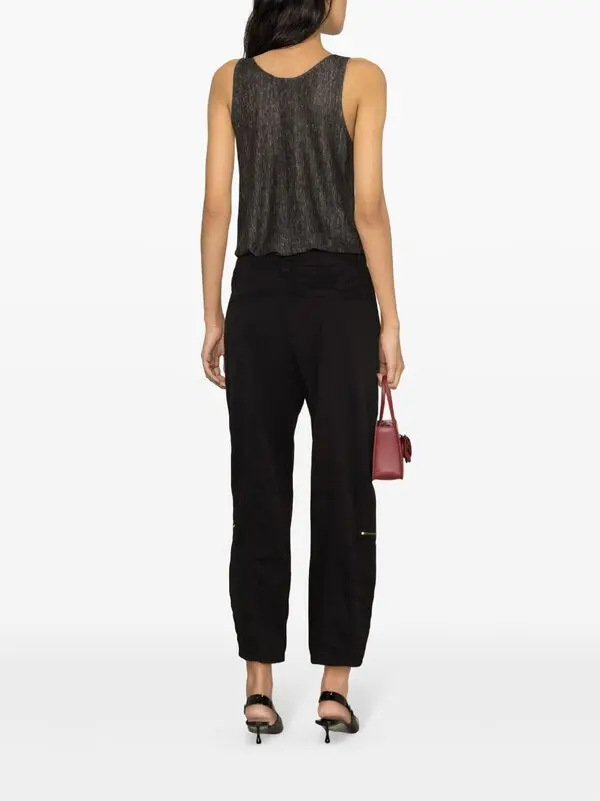 Pinko Cars Linen Tank Top - Black