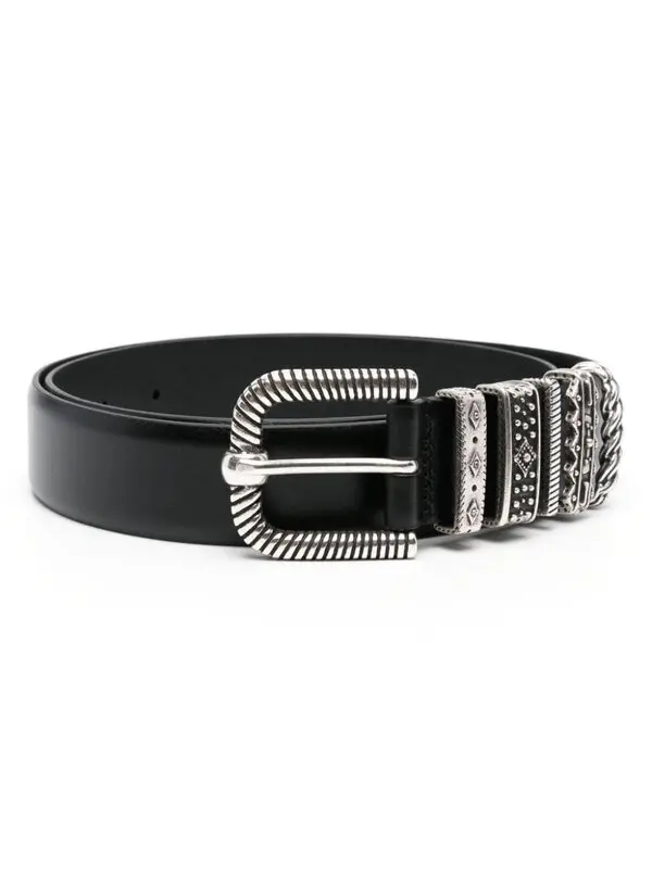 Ba&sh Berkane Leather Belt - Black