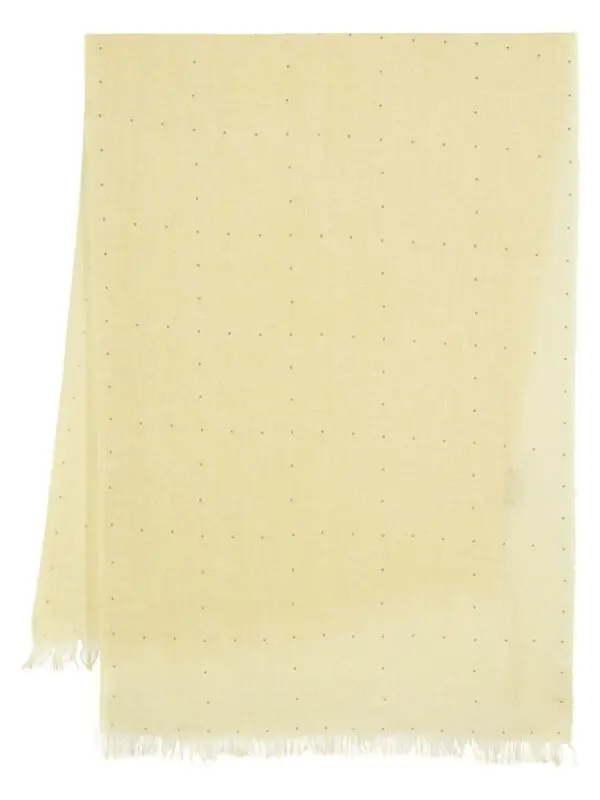 Fabiana Filippi Stud-detail Poplin Scarf - Yellow