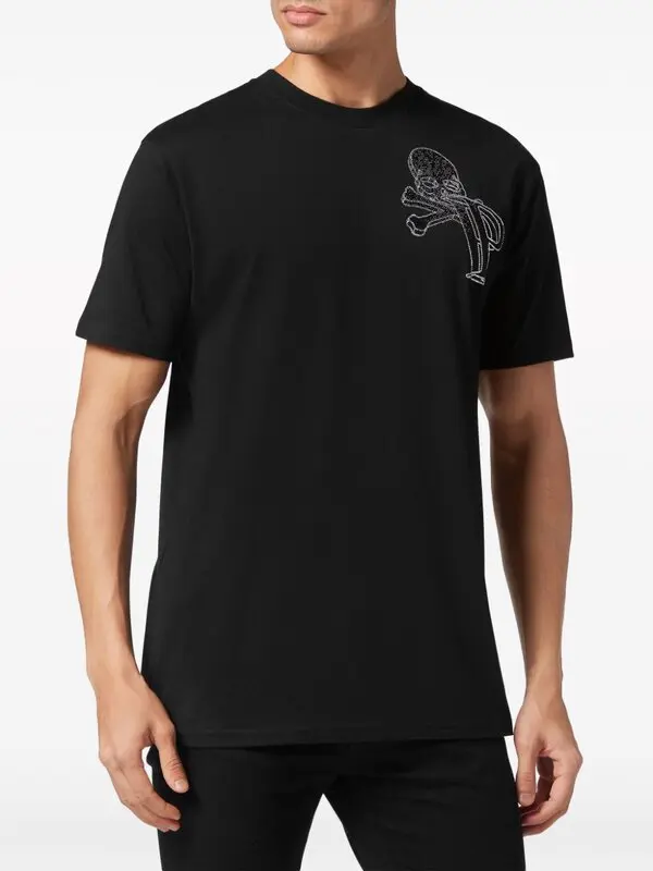 Philipp Plein Rhinestone-embellished Cotton T-shirt